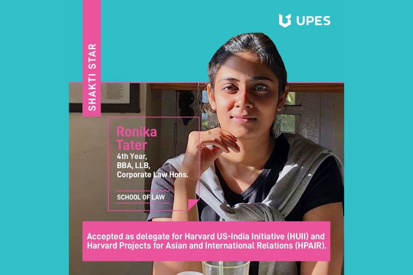 Ronika Tater, UPES student accepted as a delegate at Harvard Projects ...