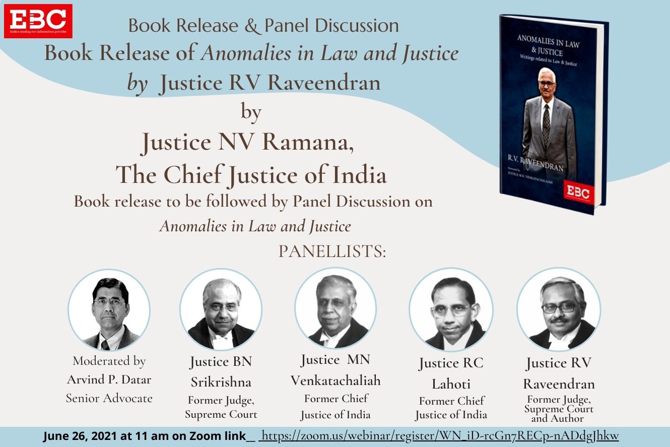 [WATCH] E-Launch of Justice Raveendran’s Book on Anomalies in Law and ...
